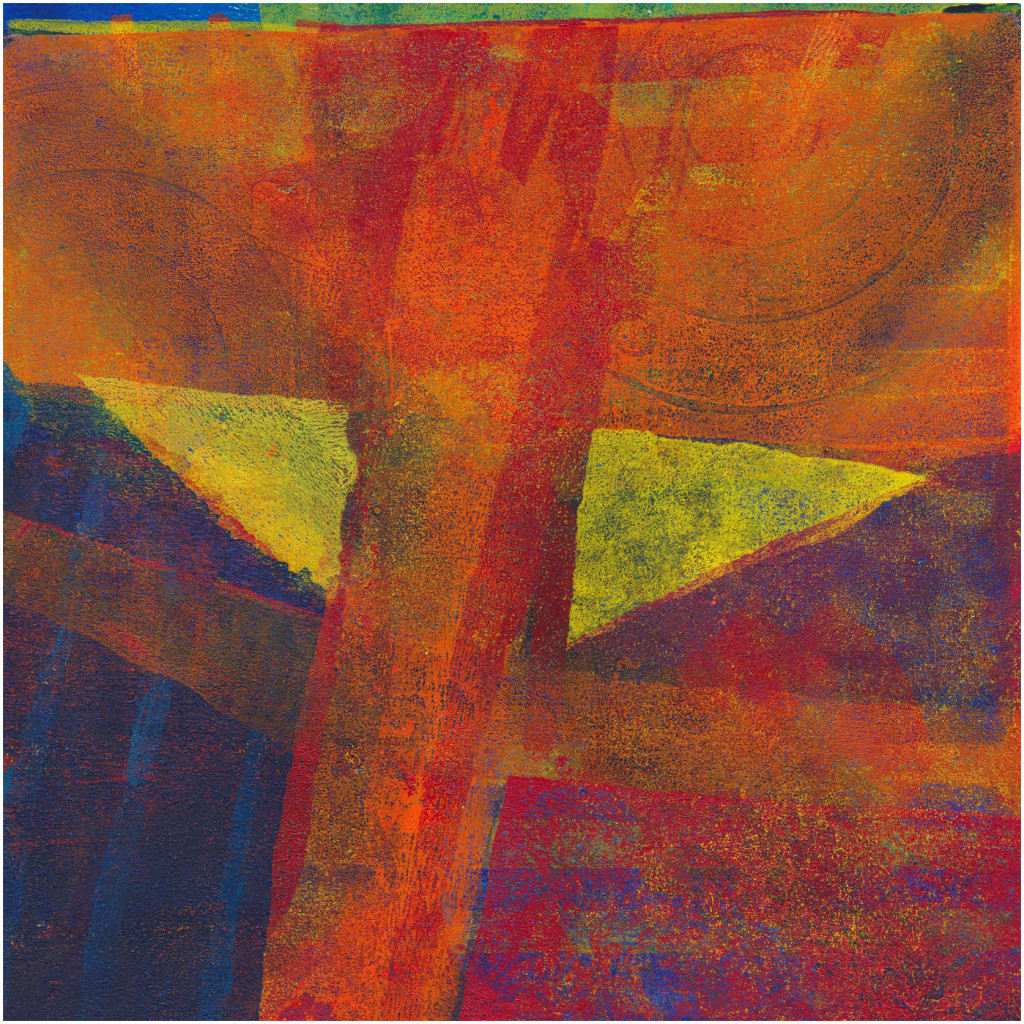 greek mythology - abstract monotype print - Lamia