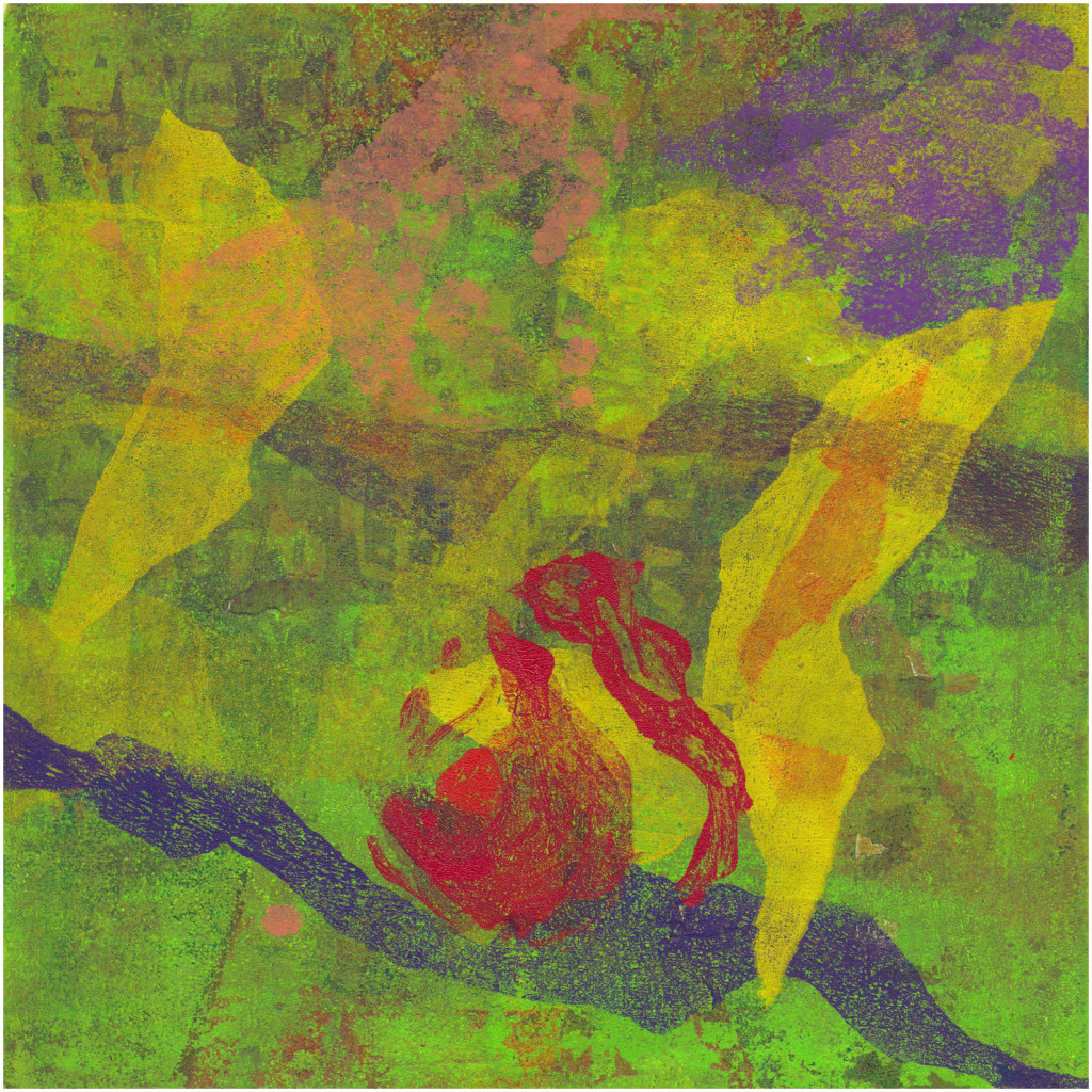 Rose of Time - monotype print - Ian Bertram Artist